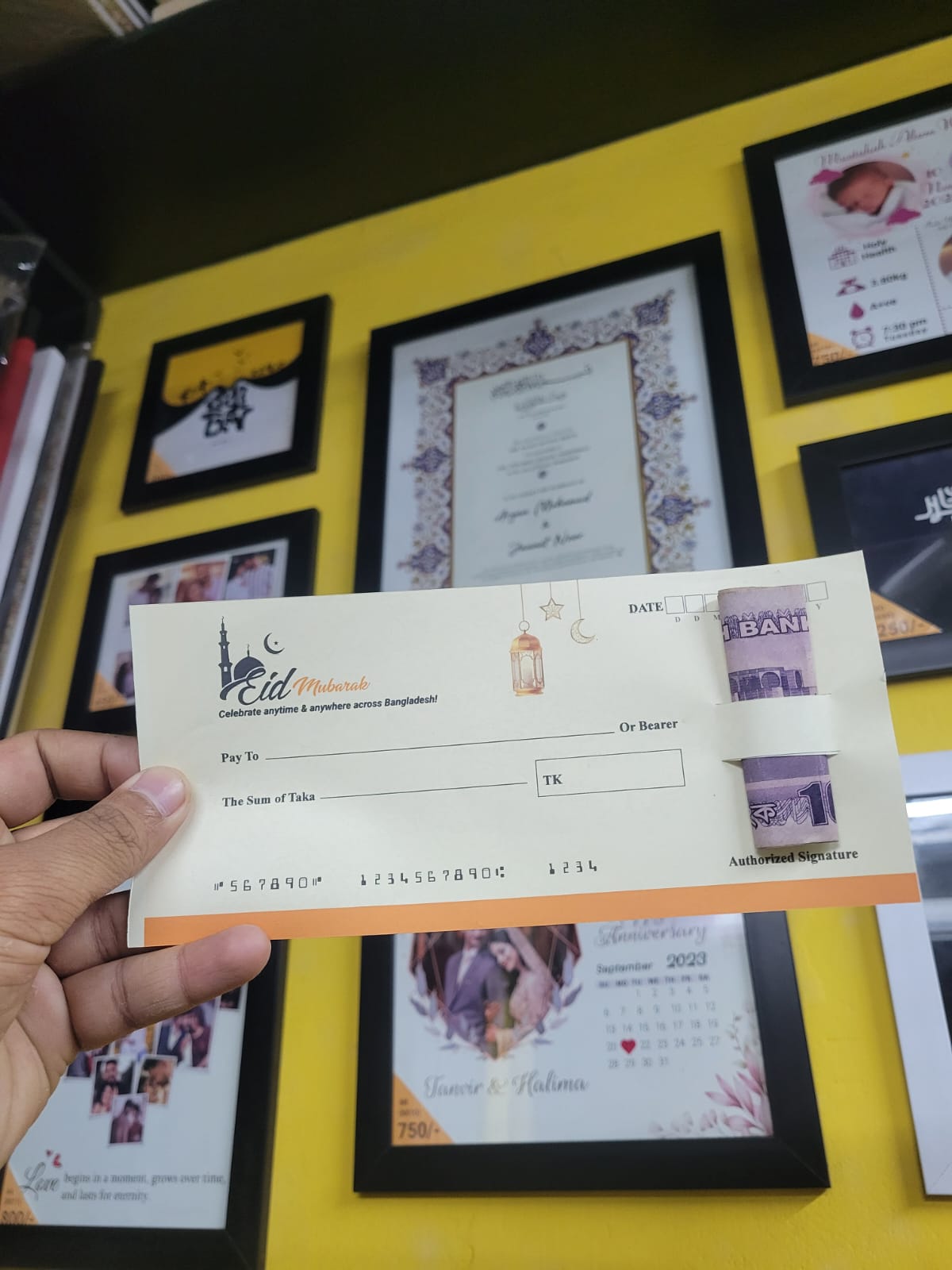 Eid Mubarak Cheque Book - Muztan