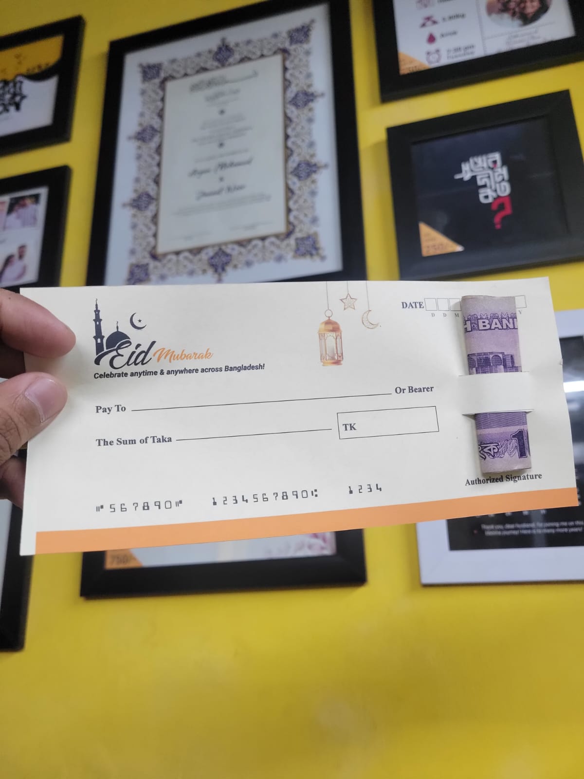 Eid Mubarak Cheque Book - Muztan